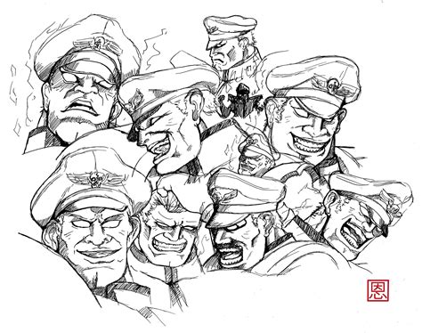 Street Fighter Bison And Vega Doodlesheet