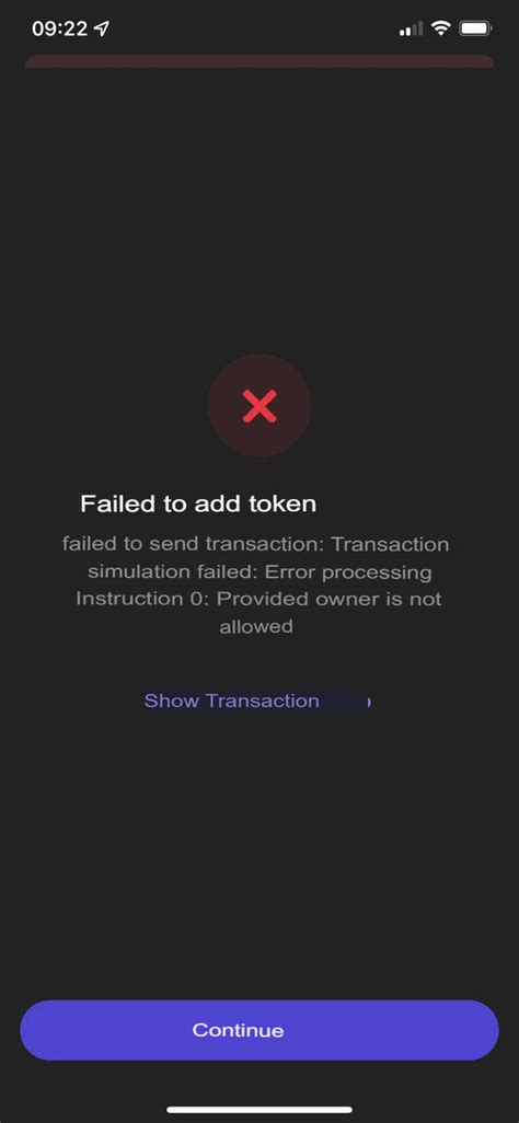 mobile phantom wallet error when adding a token r solana