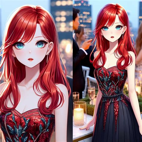 Anime Girl With Red Hair An Fanart