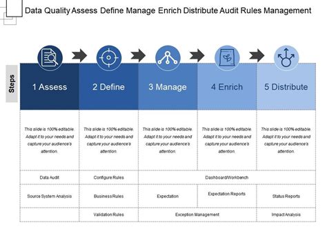 Data Quality Assess Define Manage Enrich Distribute Audit Rules