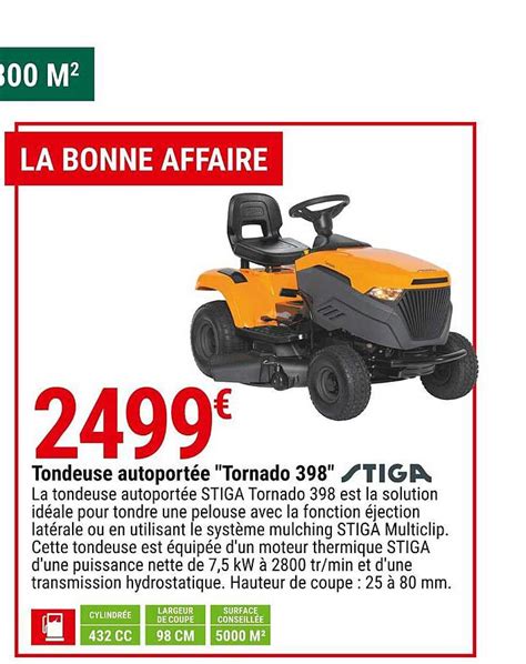 Promo Tondeuse Autoportée tornado Stiga chez Gamm vert iCatalogue fr