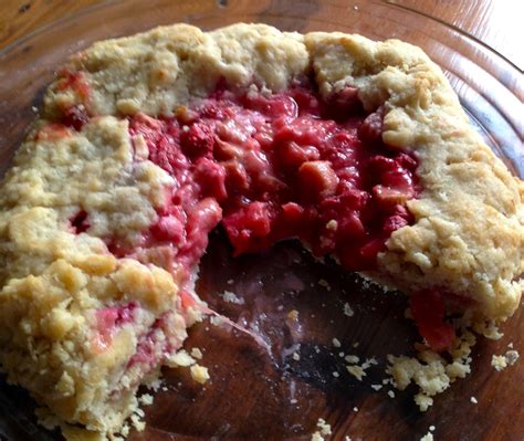 Simple Cooking In A Complex City Strawberry Rhubarb Open Faced Pie