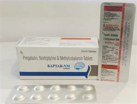 Pregabalin Nortriptyline Mecobalamin Tablets 10 X 10 At ₹ 2200 Box In Barwala