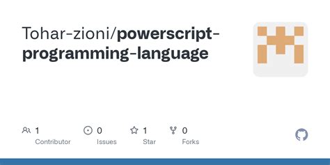 github tohar zioni powerscript programming language