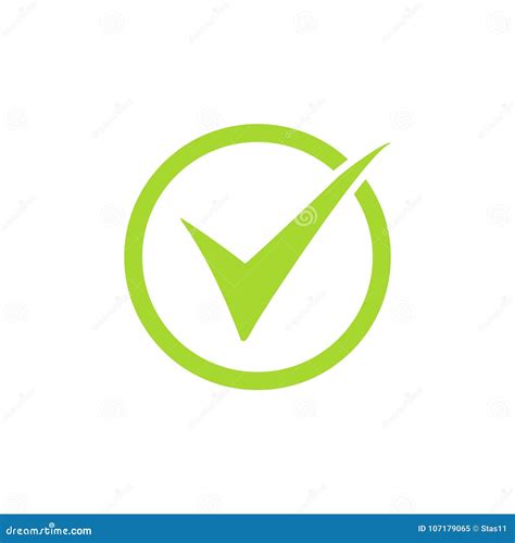 Checkmark X Mark Exclamation Round Sign Set Of Green Check Mark