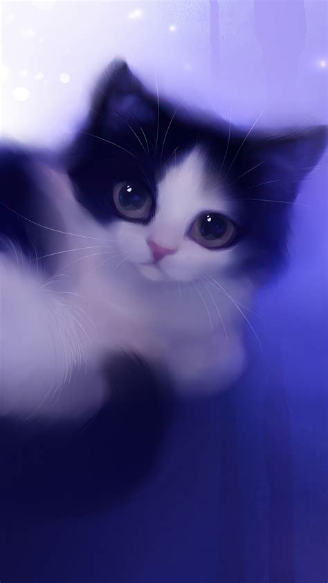 Free Download Cute Cat Digital Art 4k Wallpaper Iphone Hd Phone 7800i