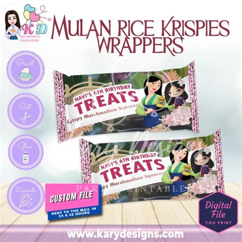 Mulan Fruit Snack Wrappers Kary Designs