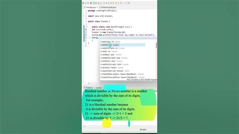 How To Check Harshad Number Niven Number In Java Javaclass Java Youtube
