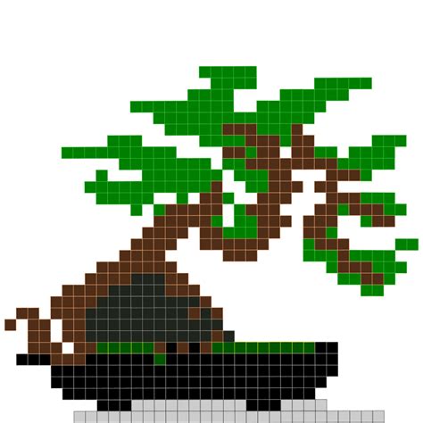Bonsai Pixel Art Openclipart
