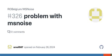 Problem With Msnoise · Issue 326 · Robelgiummsnoise · Github