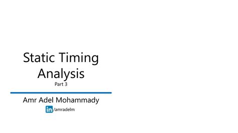 Vlsi Static Timing Analysis Timing Checks Part 3 Pdf