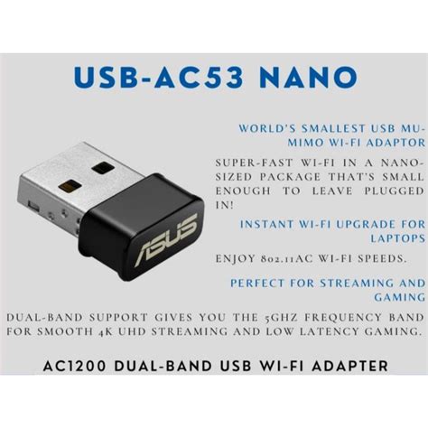 Jual Asus Wifi Adaptor Usb Ac Nano Shopee Indonesia