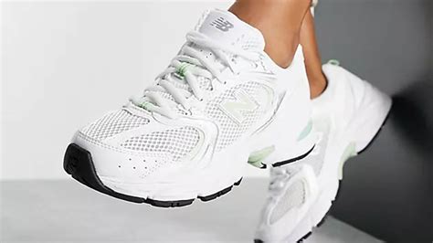 New Balance 530 Trainers In White And Pastel Green Exclusive To Asos