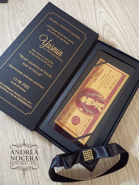 Convite 15 Anos Tema Las Vegas Atelier Andrea Nocera