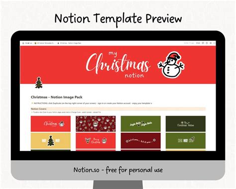 NOTION Christmas Image Bundle Aesthetic Covers Dividers Etsy
