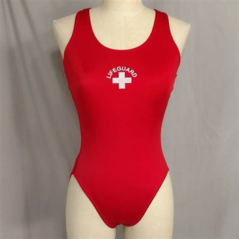Water Safety Products Swim Lifeguard Red Bathing Suit Usa Water