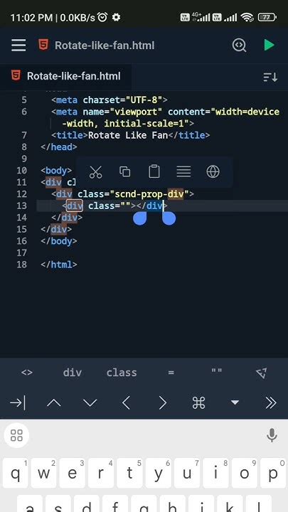 Rotate Like Fan Animation Css Part 1 Css Html5 Mobile Spck Css3 Spckeditor Coding