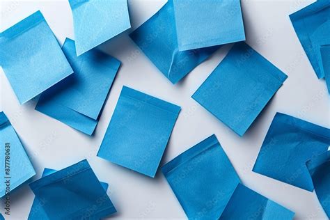 Experience A Group Of Blue Sticky Post It Notes Arranged Dynamically On
