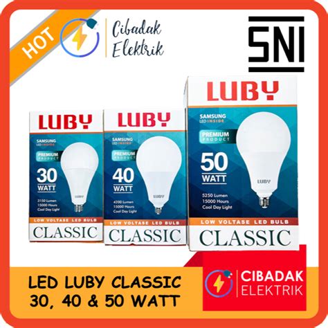 Jual Lampu Bohlam Led Luby Classic Cahaya Putih W Garansi Tahun Shopee Indonesia