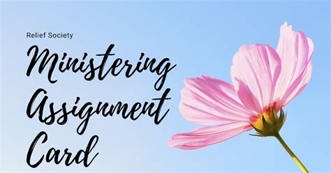 Ministering Assignment Card