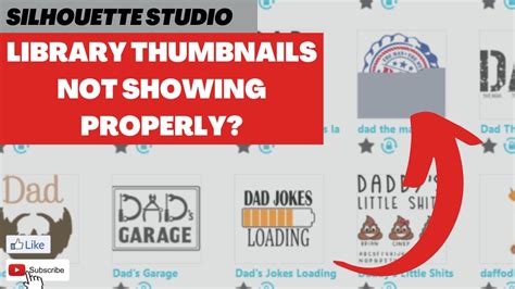 Silhouette Library Image Thumbnails Not Showing Up Correctly? - YouTube