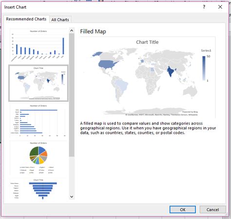 Office 365 Create A Geographical Chart In Excel The Marks Group