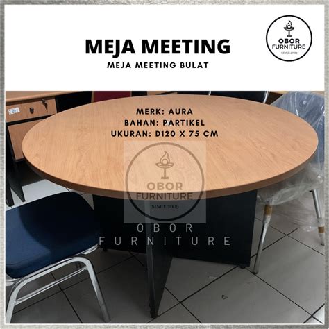 Jual Meja Meeting Bulat 120 Cm Shopee Indonesia