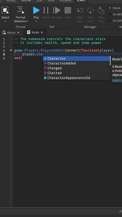 60 Second Scripting Tutorial Humanoid Youtube