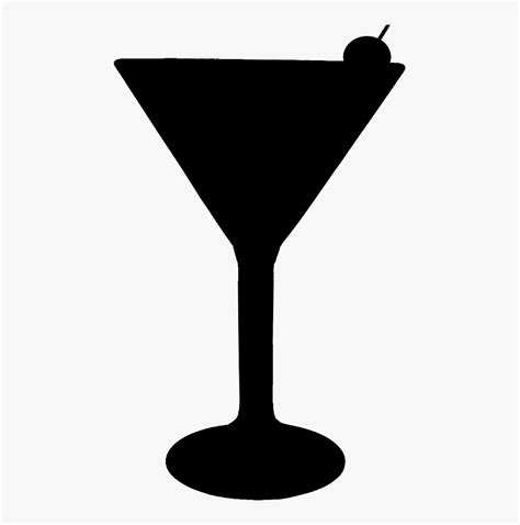 Cocktail Glass Silhouette At Martini Glass Silhouette Png
