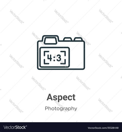 Aspect Outline Icon Thin Line Black Icon Vector Image