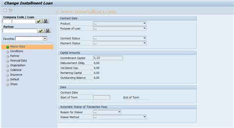 FNINL EDIT SAP Tcode Change Installment Loan