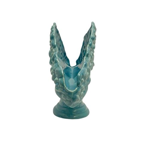 Mid Century Royal Haeger Pottery Blue Floral Vase R386 Usa Chairish