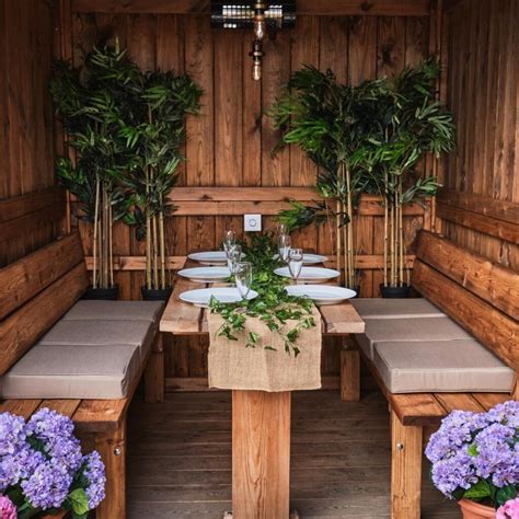 Natural Dining Pod Commercial Outdoor Furniture Woodberry