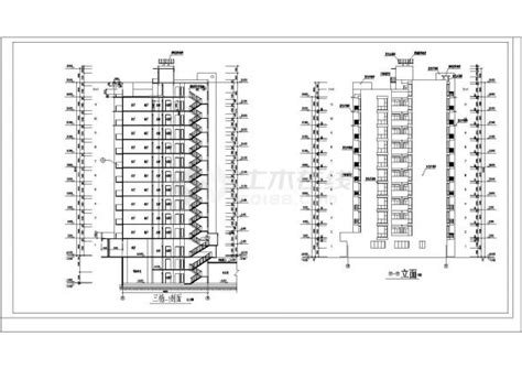 某高层小区住宅楼设计cad全套建筑施工图（含设计说明）建筑施工图土木在线