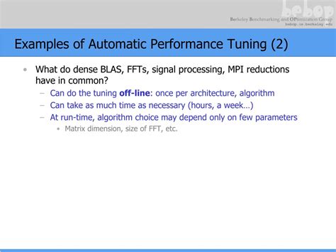 Ppt Automatic Performance Tuning And Sparse Matrix Vector