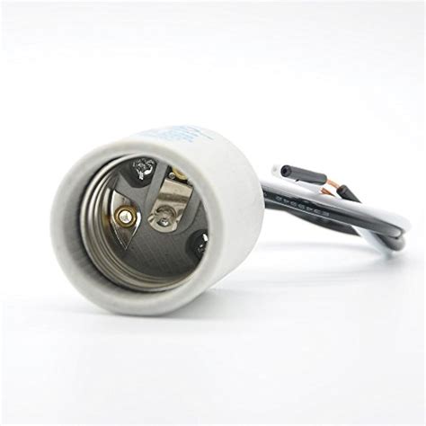 E Socket Ceramic Standard Medimun Screw E Bulb Lamp Holder Light With Wire Ebay