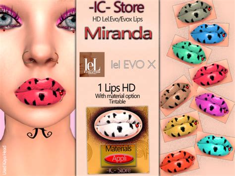 Second Life Marketplace Ic Store Hd Lel Evo Evox Lips Miranda