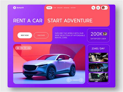 Car Rental Website Design Ui Ux Design By Mostafizur Rahaman On Dribbble