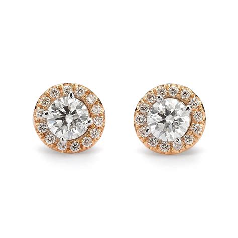 298 Tcw Diamonds White And Rose Gold Earrings For Sale At 1stdibs