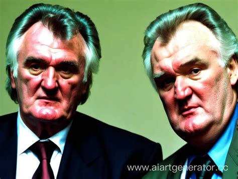 Serbian Heroes Radovan Karadzic And Ratko Mladic Ai Art Generator