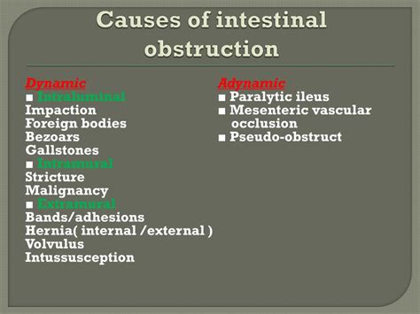 Ppt Intestinal Obstruction Powerpoint Presentation Id 317919