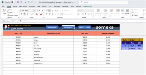 ABC Analysis Template In Excel