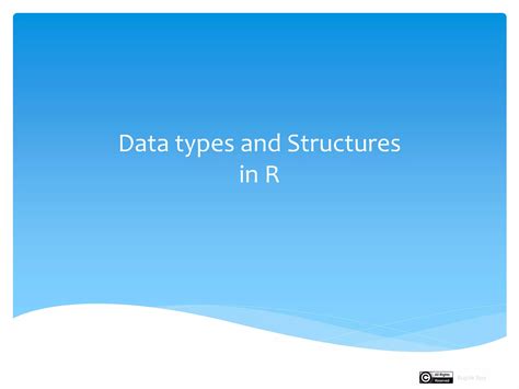 Data Types And Structures In R Pdf
