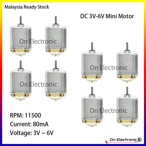 Mini Fan Motor 3V 6V DC Motor Mini Fan Small Motor For RC Toy Car DIY Babe Project Lazada