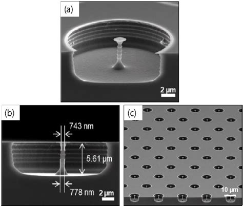 Figure 1 From Wafer Scale Fabrication Of Nanometer Silicon Posts For