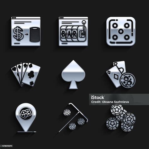 스페이드 기호 칩 카지노 카드 및 위스키 아이스 큐브 유리 위치 게임 주사위 및 온라인 카지노 교환 스택 달러 아이콘에 대한 스틱 카드 놀이를 설정합니다 벡터 0명에 대한