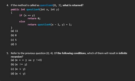 Solved 4 ﻿if The Method Is Called As Question48 3 ﻿what