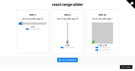 React Range Slider Demo Codesandbox