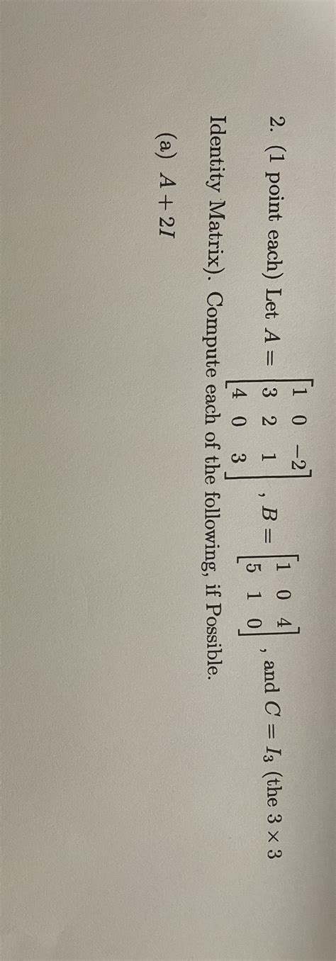 Solved 2 1 Point Each Let A⎣⎡134020−213⎦⎤b 150140