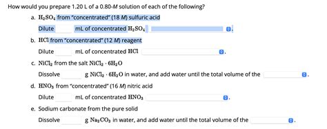 Solved For Parts A B And D Is It To A Total Volume Of Chegg Com